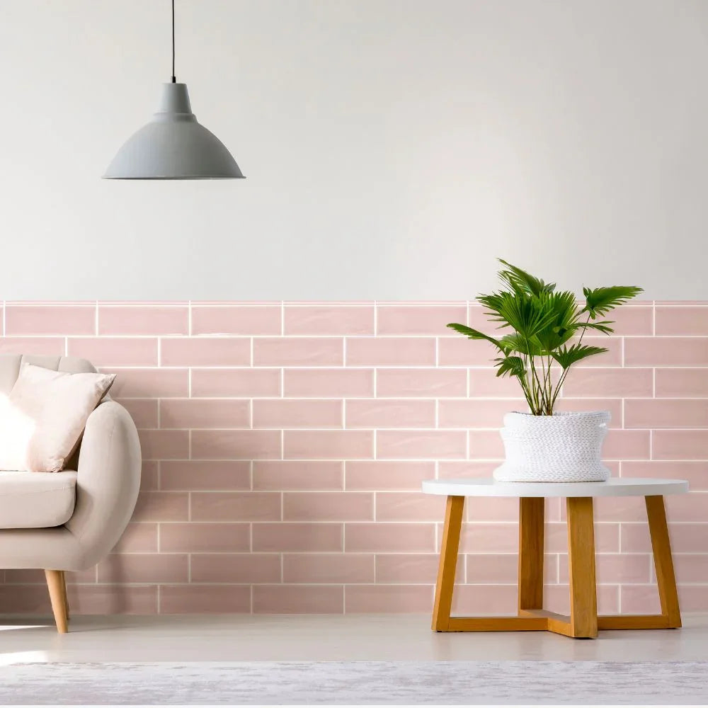 Ariya Pink Subway Tile 10 x 30cm