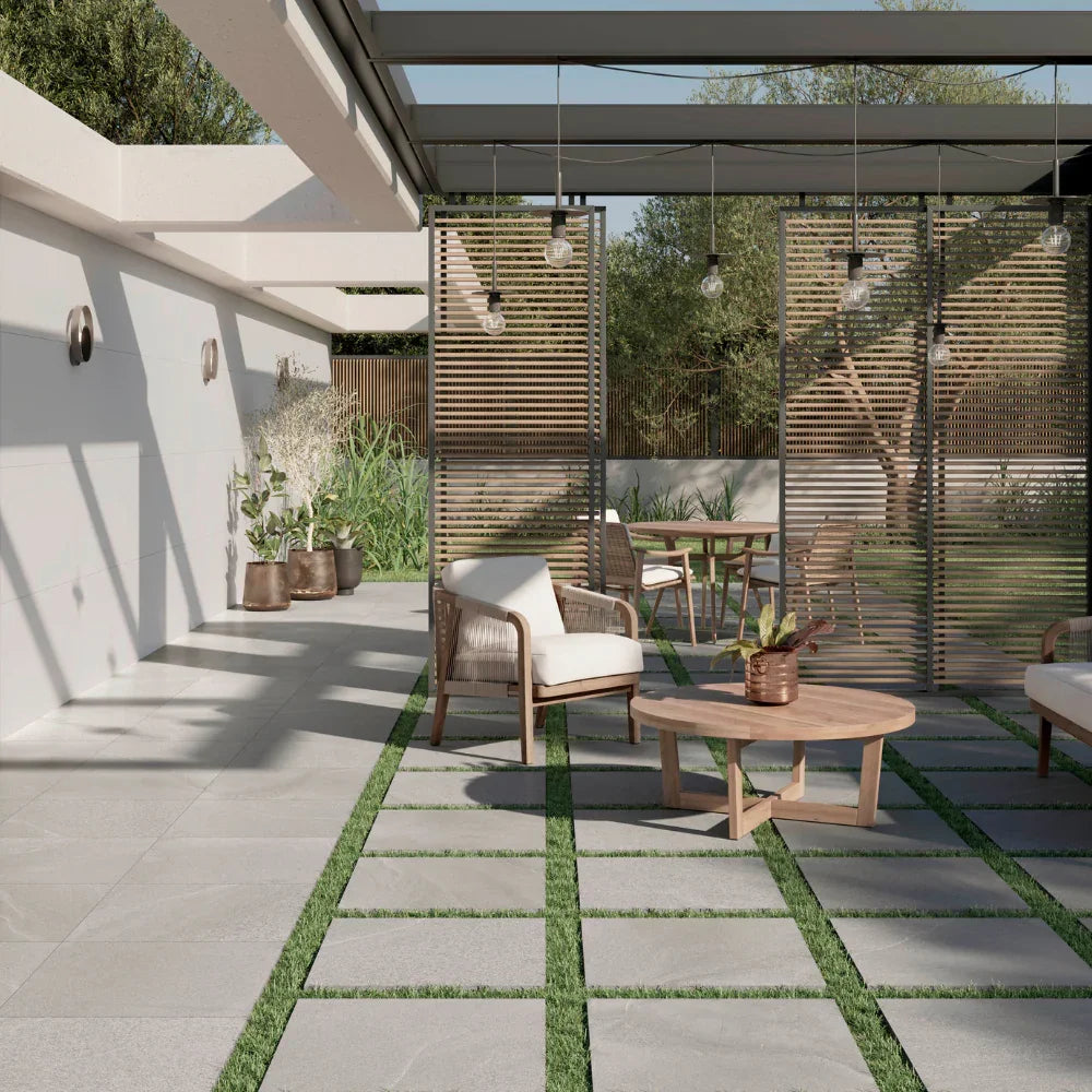 Cumbria Stone Pearl 20mm Outdoor Porcelain Tile 60 x 90cm