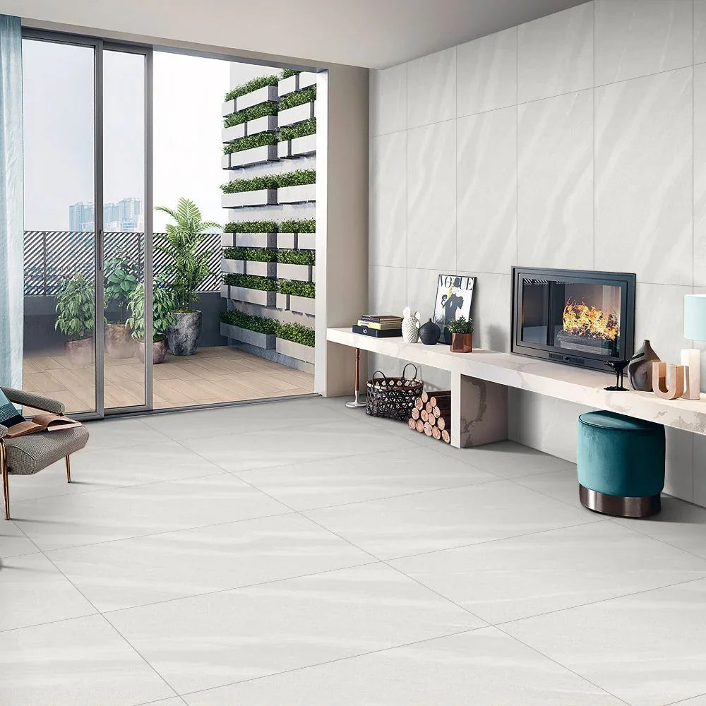 Glow White Sugar Effect Porcelain Tile