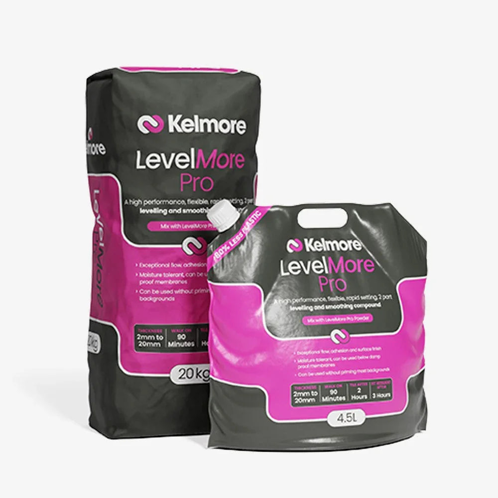 Kelmore LevelMore Pro 2 Part Levelling & Smoothing Compound 20kg + 4.5