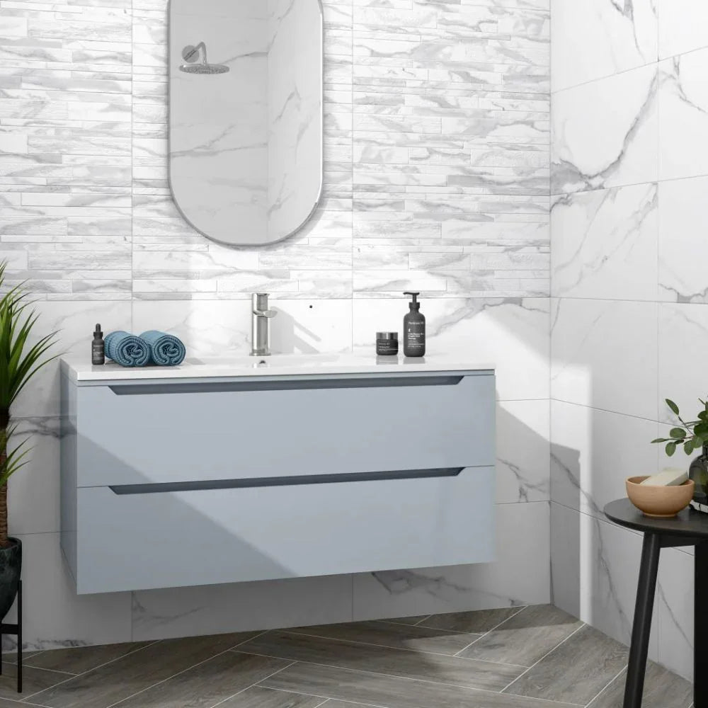 Riviera RLV Marble Mosaic Effect Porcelain Tile 30.3 x 61.3cm