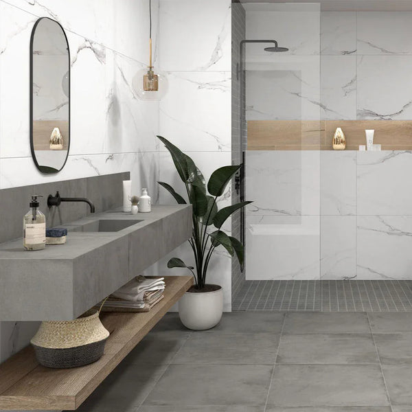 Riviera White Porcelain Tile